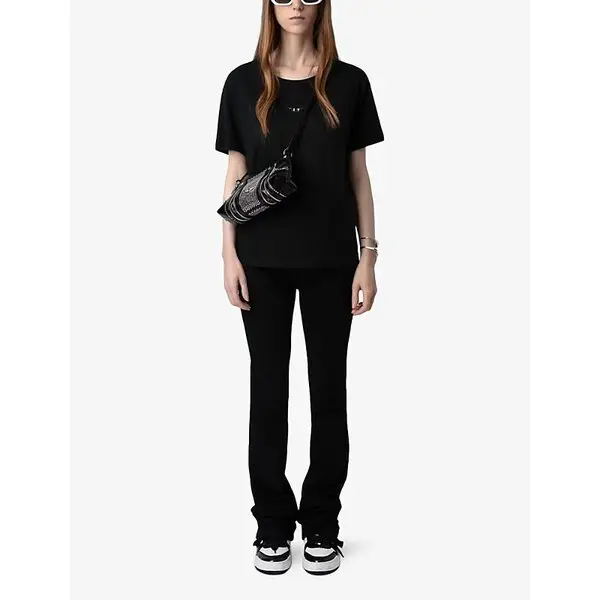 Zadig&Voltaire Marta Diamante-embellished T-shirt - Noir