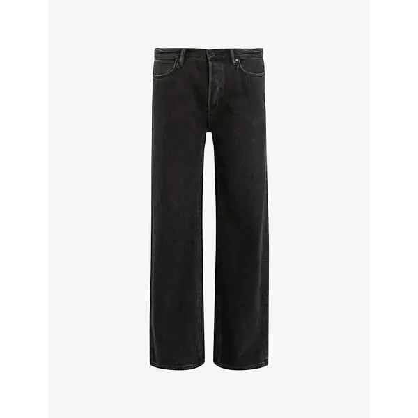 ALLSAINTS Lenny Relaxed-fit Wide-leg Jeans - Washed Black