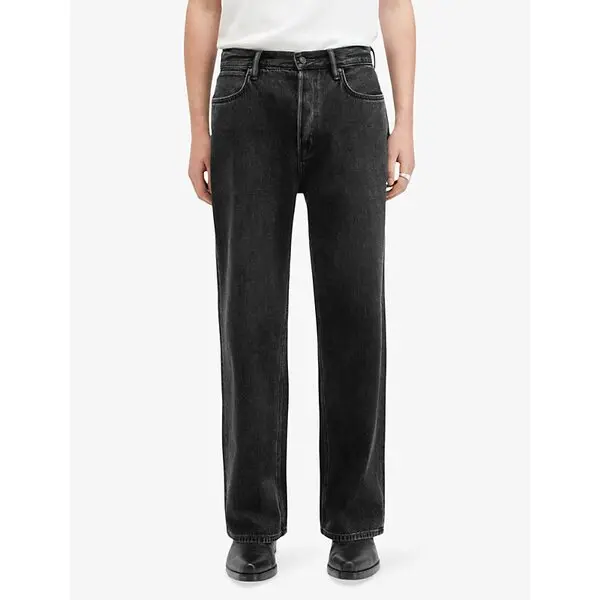 ALLSAINTS Lenny Relaxed-fit Wide-leg Jeans - Washed Black