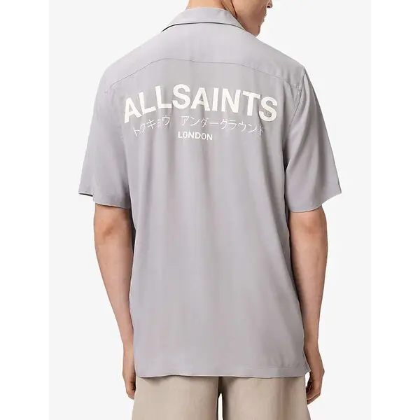 ALLSAINTS Underground Logo-print Relaxed-fit Woven Shirt