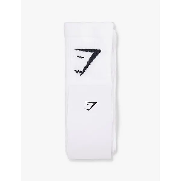 GYMSHARK Cotton-blend Socks Pack Of Three - Gs White