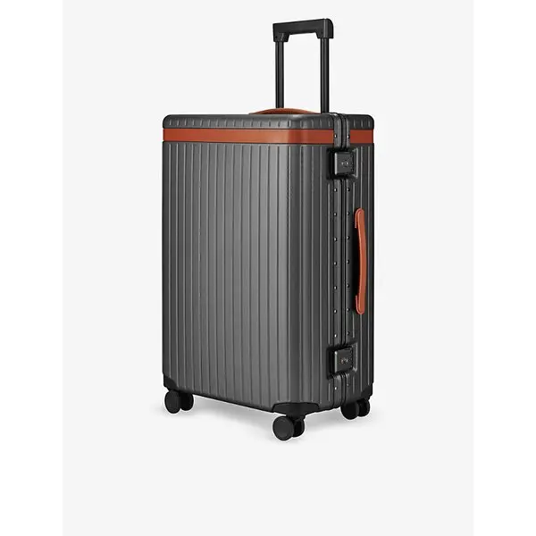 CARL FRIEDRIK The Check-in Suitcase 65cm - Cognac/grey