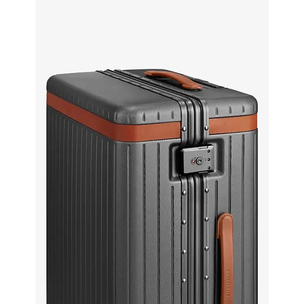 CARL FRIEDRIK The Check-in Suitcase 65cm - Cognac/grey