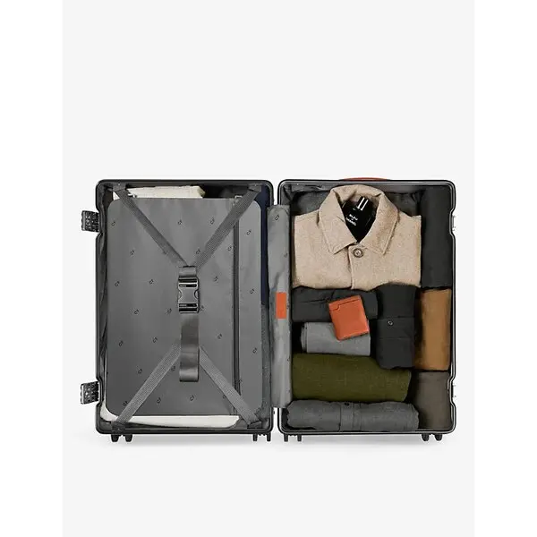 CARL FRIEDRIK The Check-in Suitcase 65cm - Cognac/grey