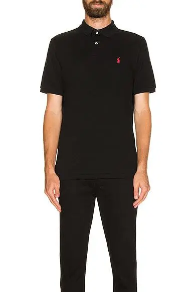 Polo Ralph Lauren Classic Fit Mesh Polo - Black