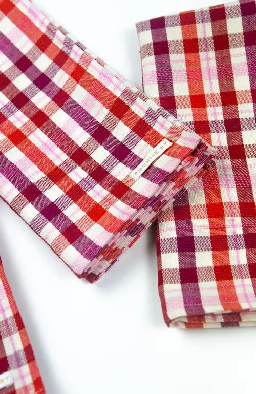 ARCHIVE NEW YORK Noel Plaid Cotton Napkins
