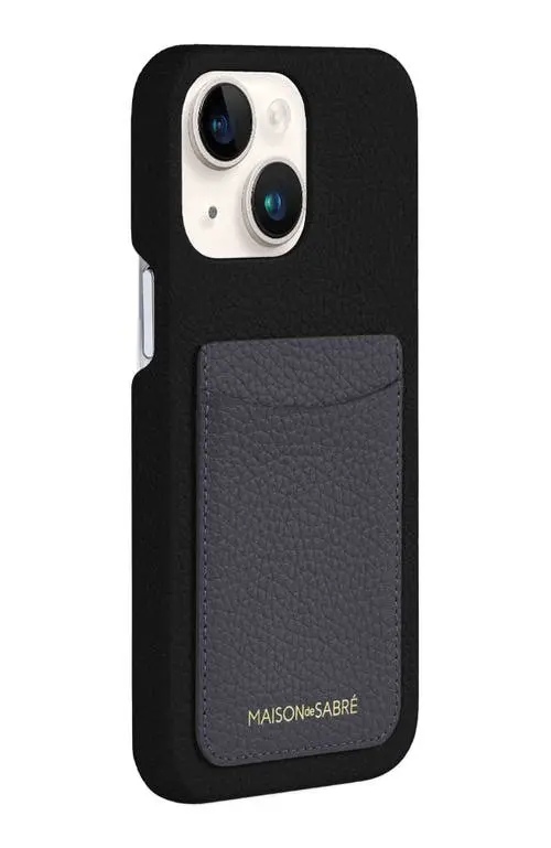 MAISON DE SABRE Card Phone Case - Graphite Caviar