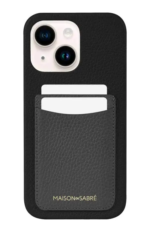 MAISON DE SABRE Card Phone Case - Graphite Caviar
