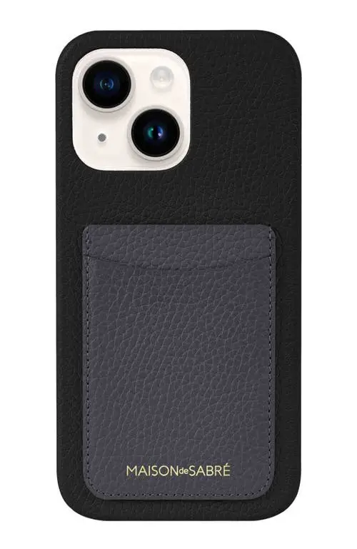 MAISON DE SABRE Card Phone Case - Graphite Caviar