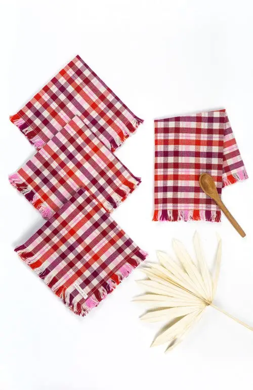ARCHIVE NEW YORK Noel Plaid Cotton Party Napkins