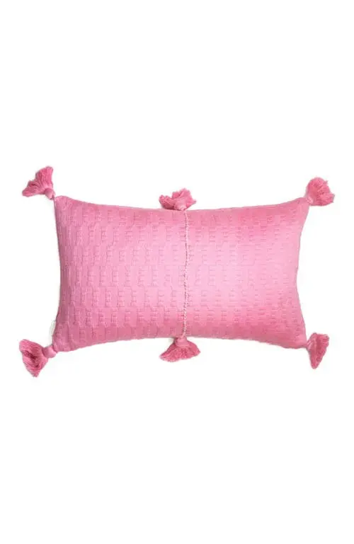 ARCHIVE NEW YORK Antigua Classic Solid Handwoven Cotton Throw Pillow - Bubblegum Pink