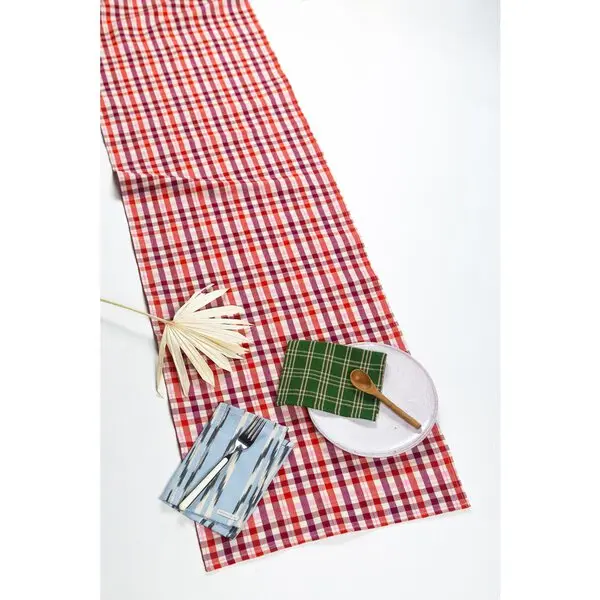 ARCHIVE NEW YORK Noel Plaid Cotton Table Runner