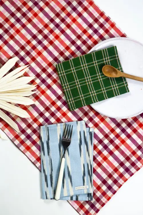 ARCHIVE NEW YORK Noel Plaid Cotton Table Runner