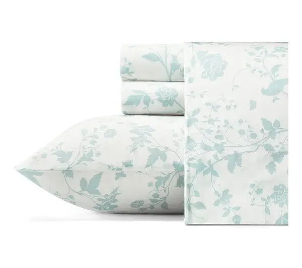 Laura Ashley Garden Palace Cotton 4-piece Sheet Set King - One-color