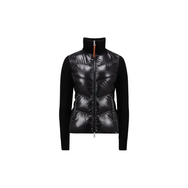 Moncler Diagonal-quilted Padded Wool Zip-up Cardigan