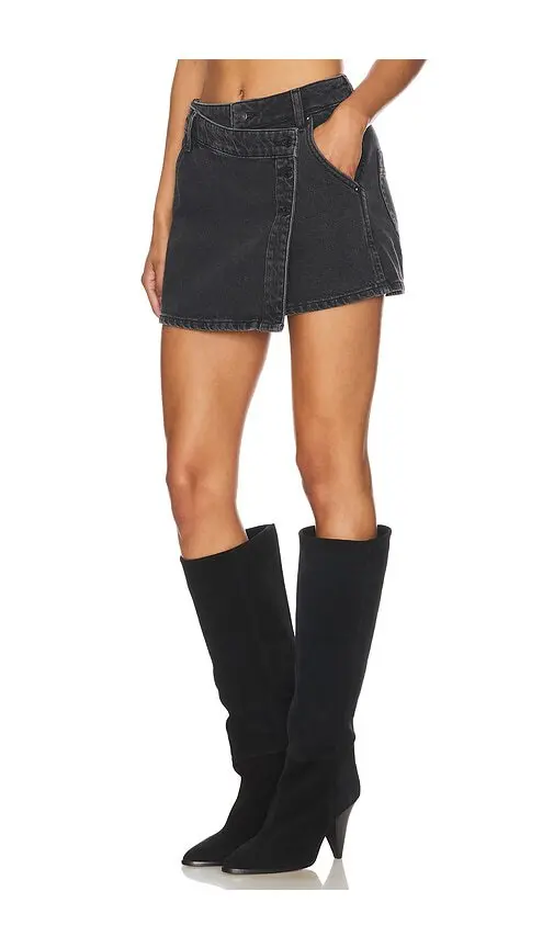 Free People X We The Free Wynne Denim Wrap Skirt - Eclipse