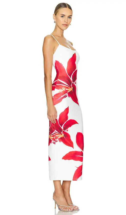 RUNAWAY THE LABEL Floral Midi Dress