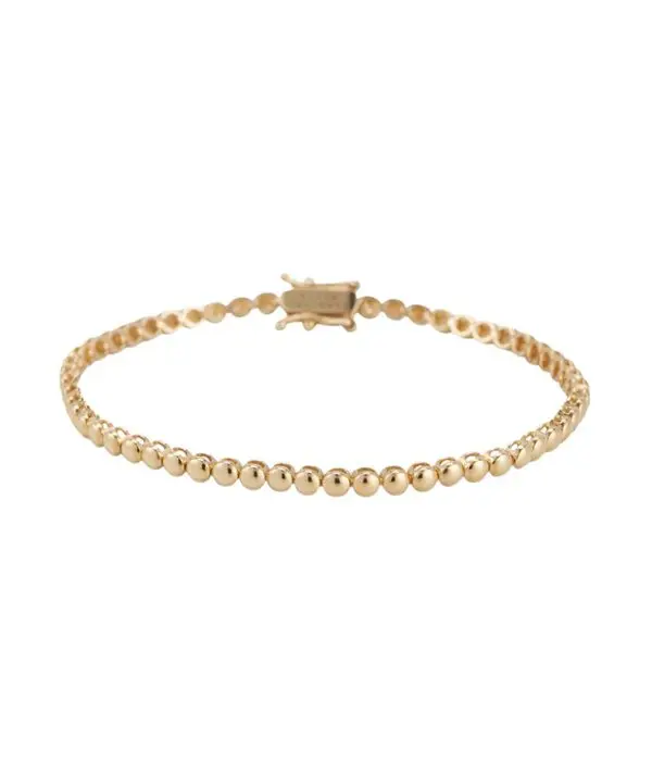 JENNIFER MEYER 18k Yellow Mini Bezel Tennis Bracelet
