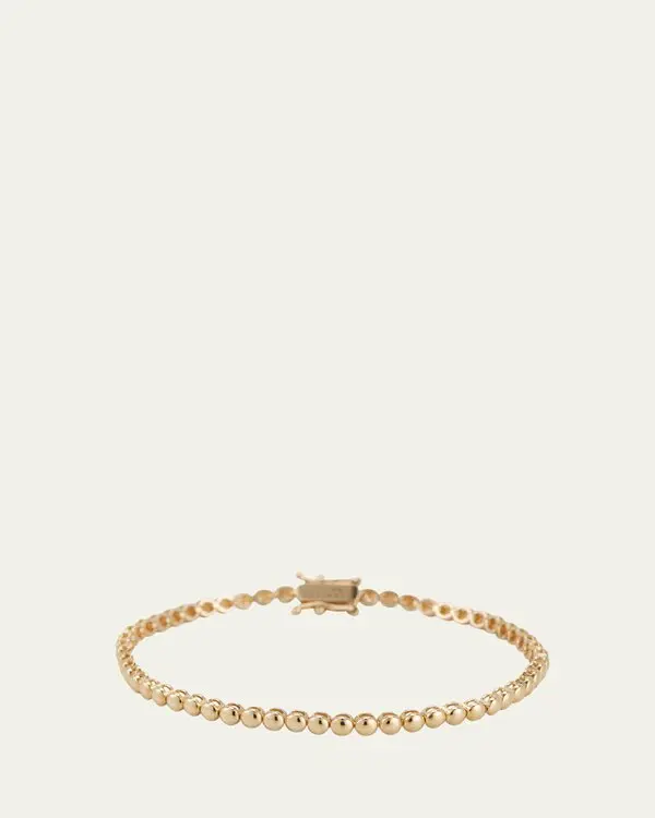 JENNIFER MEYER 18k Yellow Mini Bezel Tennis Bracelet