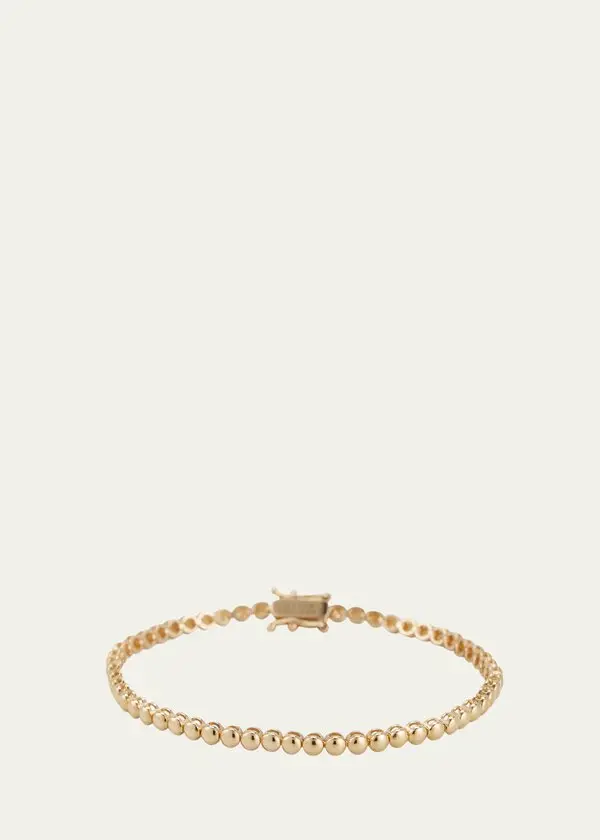 JENNIFER MEYER 18k Yellow Mini Bezel Tennis Bracelet