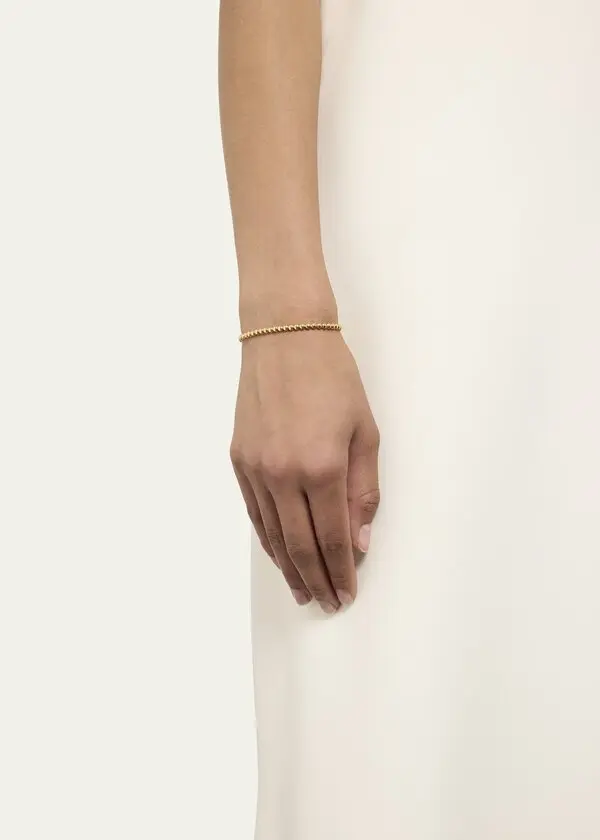 JENNIFER MEYER 18k Yellow Mini Bezel Tennis Bracelet