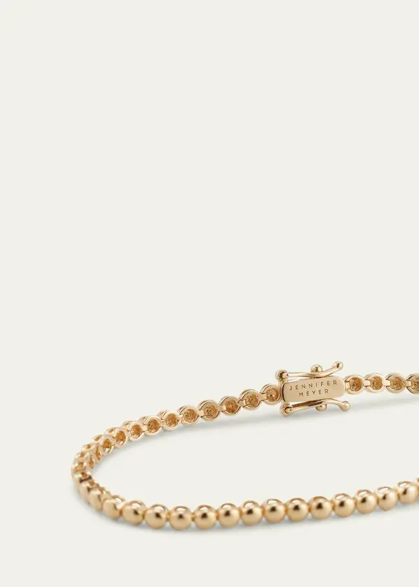 JENNIFER MEYER 18k Yellow Mini Bezel Tennis Bracelet