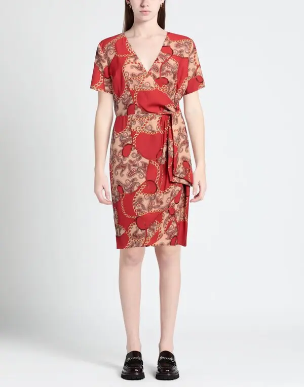 MARCIANO Paisley Print Wrap Dress - Red
