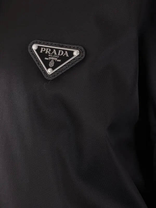 Prada Re-nylon Triangle-logo Hooded Jacket