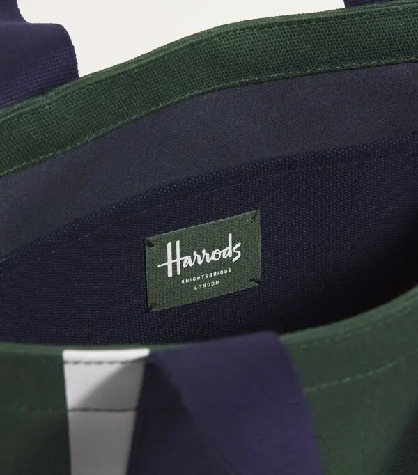 Harrods Mini Cotton Logo Tote Bag - Green