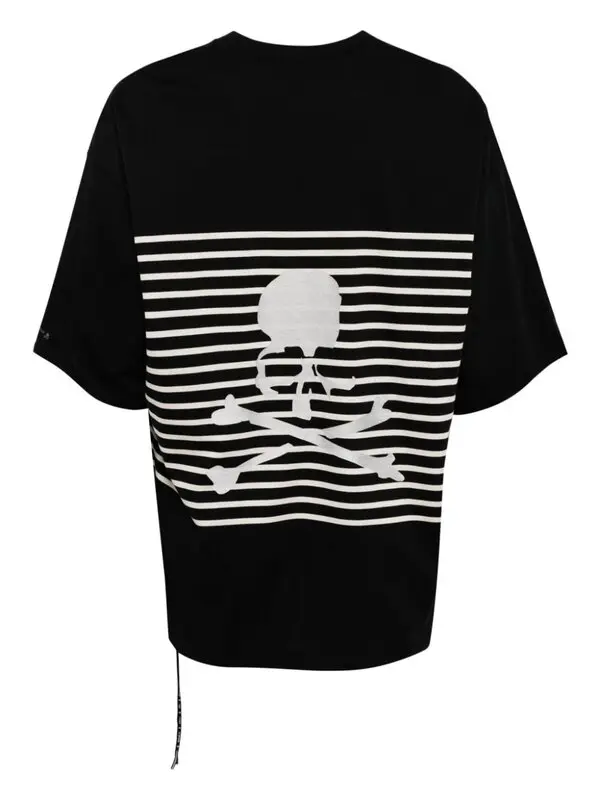 MASTERMIND WORLD Stripe-print Cotton T-shirt - Black