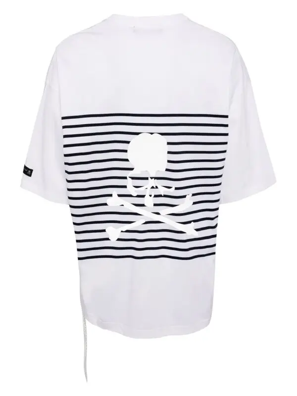 MASTERMIND WORLD Stripe-print Cotton T-shirt - White