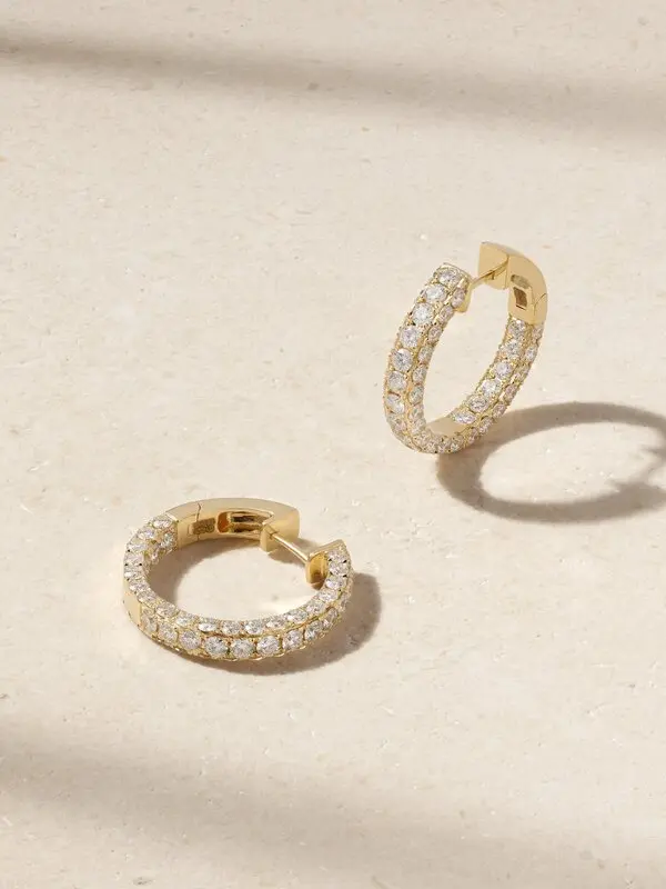 Shay 18-karat Diamond Hoop Earrings - Gold