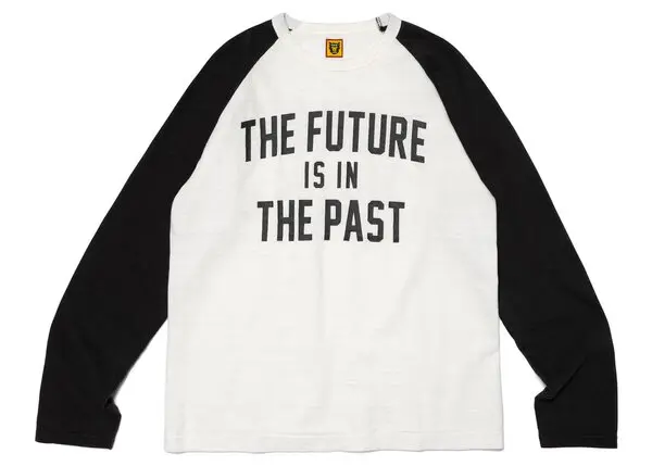 HUMAN MADE Raglan Long Sleeve T-shirt - White Black