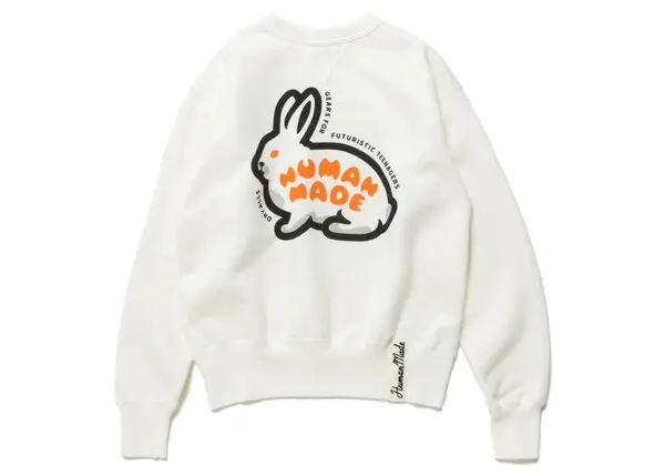 HUMAN MADE Rabbit Tsuriami Sweatshirt - White