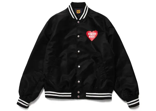 HUMAN MADE Nylon Stadium Jacket - Black