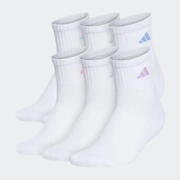 Adidas Cushioned High-quarter Socks 6-pack - White