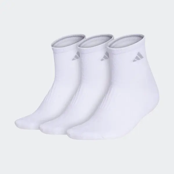 Adidas Cushioned Quarter Socks 3 Pairs - White / Clear Onix
