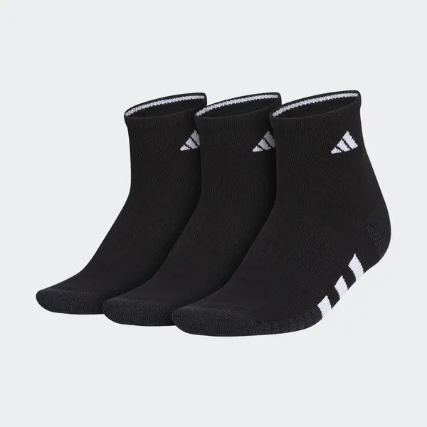 Adidas Cushioned Quarter Socks Set Of 3 - Black / Grey