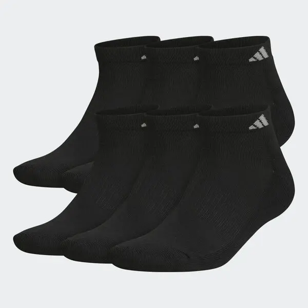 Adidas Athletic Cushioned Low-cut Socks - Black