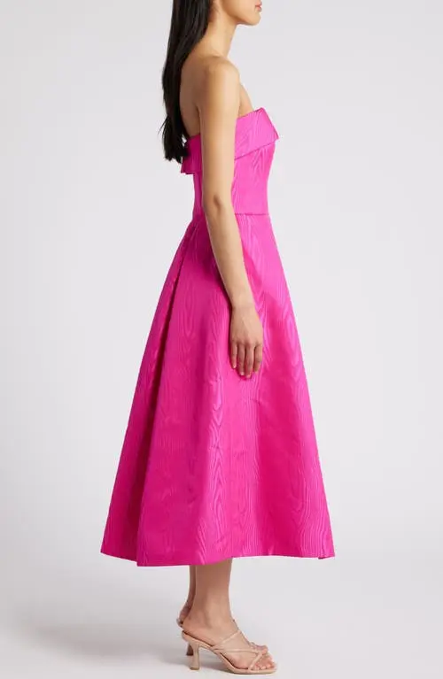 Amsale Foldover Strapless Cocktail Dress In Fuchsia - 60% Off | Editorialist