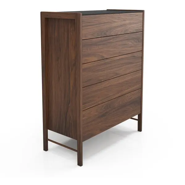 HUPPE Frida Five Drawer Chest With Natural Stone