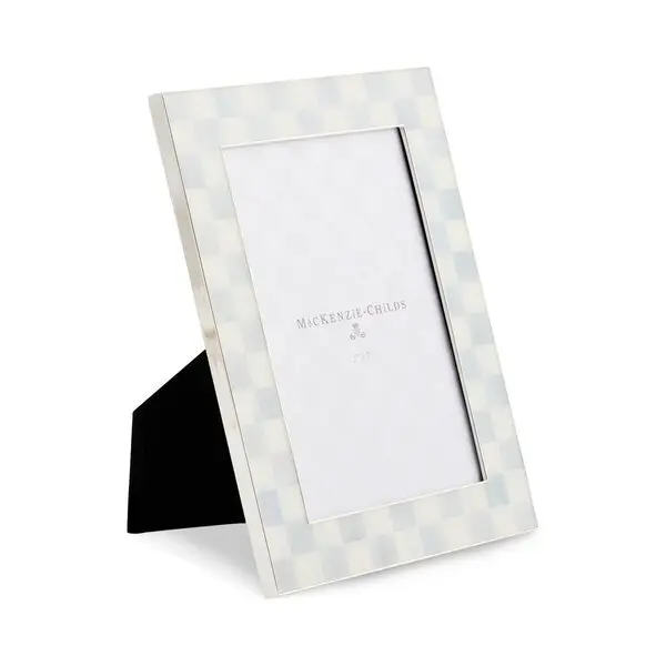MACKENZIE-CHILDS Sterling Check Silver Plated 5x7 Frame