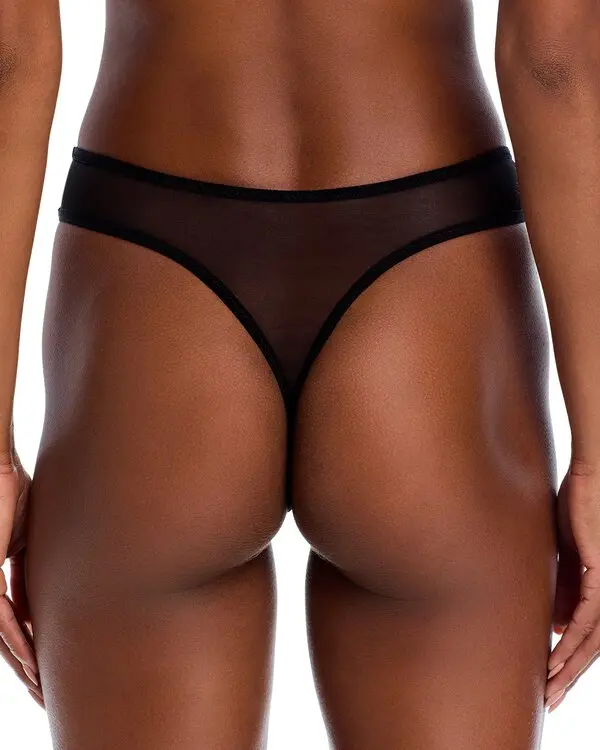 THISTLE AND SPIRE Verona Embroidered High Leg Thong