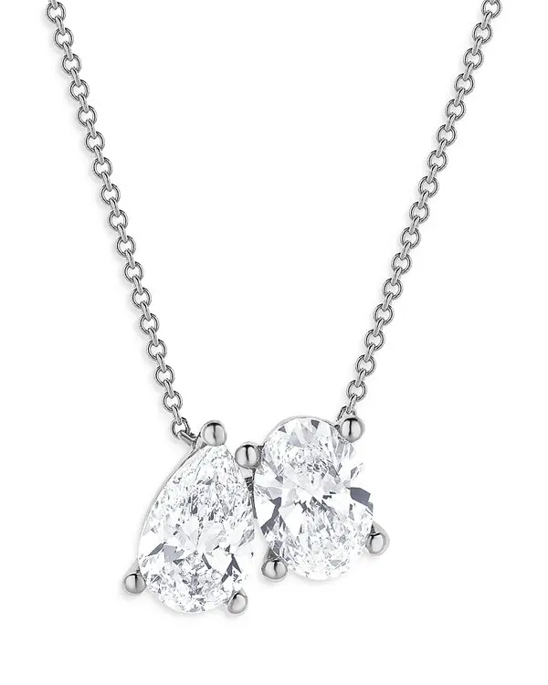 Bloomingdale'S 2.25 Tcw Lab Grown Diamond Toi Et Moi Pendant - White