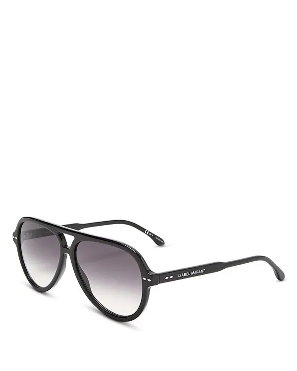 Isabel Marant Étoile Aviator Sunglasses 59mm - Black/gray Gradient