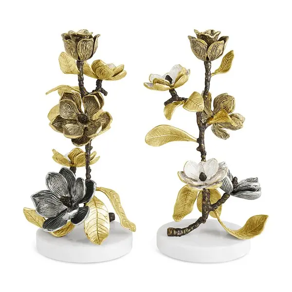 Michael Aram Vintage Bloom Candleholders, Set Of 2 - Multi