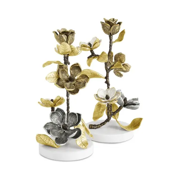 Michael Aram Vintage Bloom Candleholders, Set Of 2 - Multi