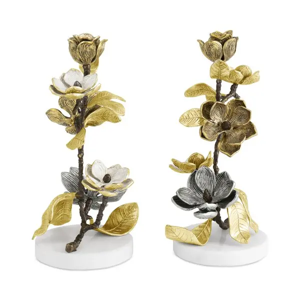 Michael Aram Vintage Bloom Candleholders, Set Of 2 - Multi