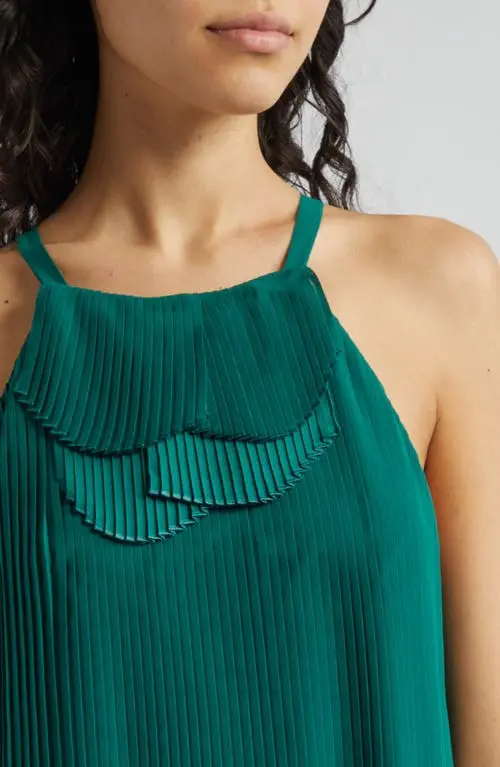 Emporio Armani Pleated Ruffle Sleeveless Top