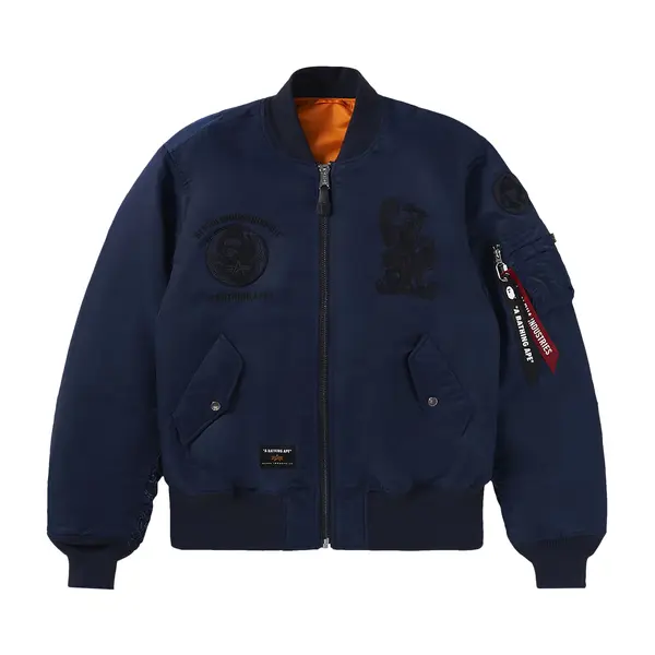 A BATHING APE X Alpha Industries Ma-1 Jacket - Black